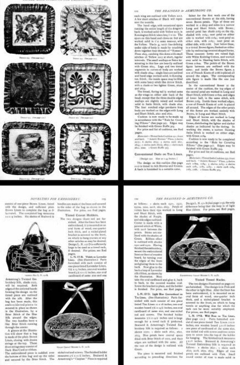 FLOWER EMBROIDERY LESSONS Vintage Tutorial Book on Stitch | Etsy