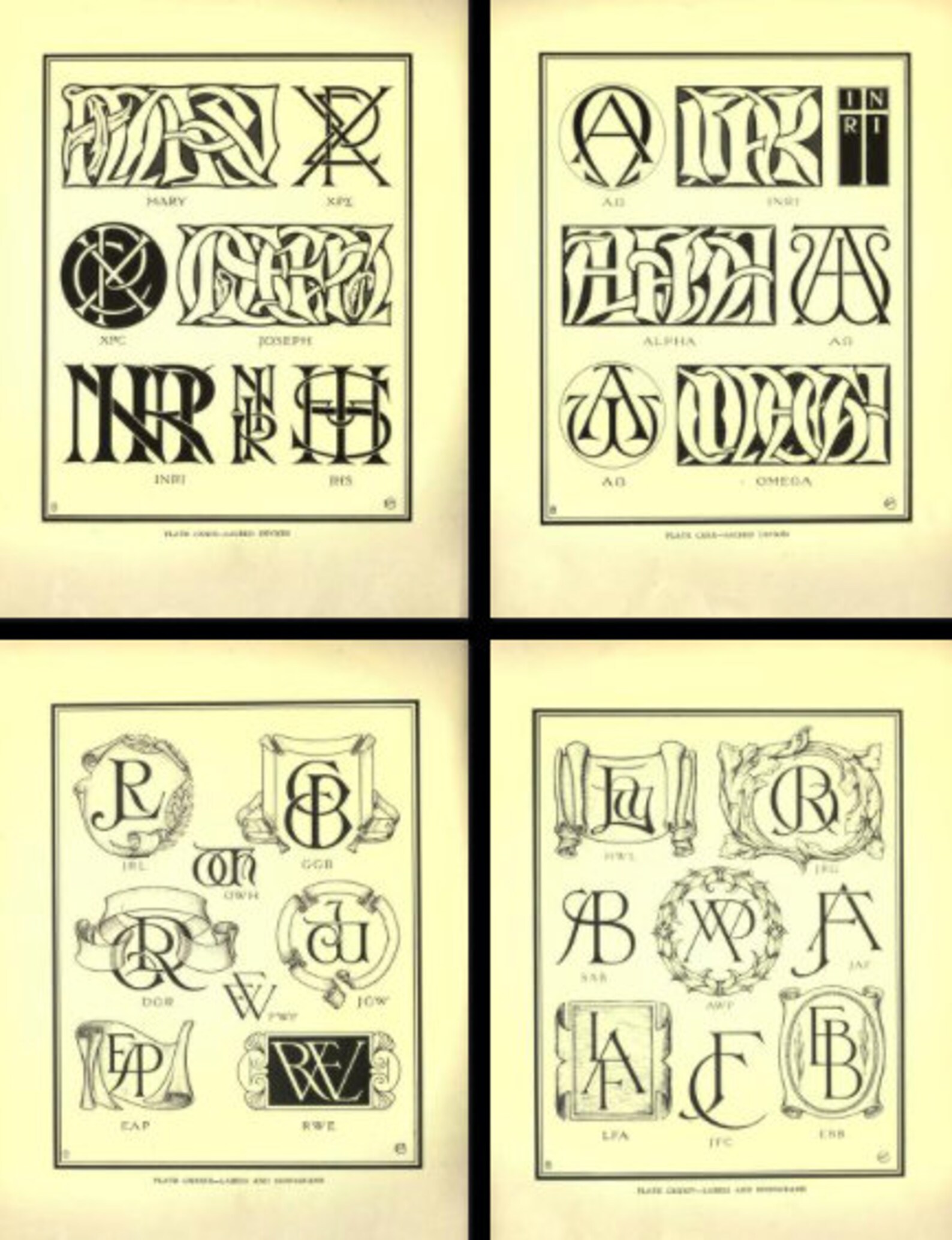 1200 MONOGRAMS & CIPHERS Vintage Illustrated Designs for - Etsy