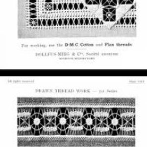 DRAWN THREAD WORK Embroidery Patterns Designs Stitches Hardanger Punto ...