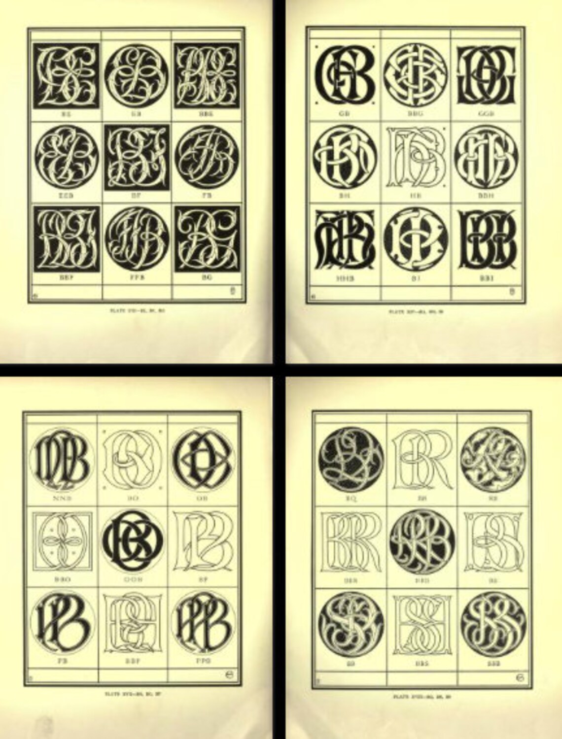 1200 MONOGRAMS & CIPHERS Vintage Illustrated Designs for - Etsy