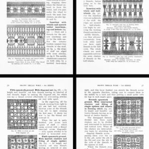 DRAWN THREAD WORK Embroidery Patterns Designs Stitches Hardanger Punto ...