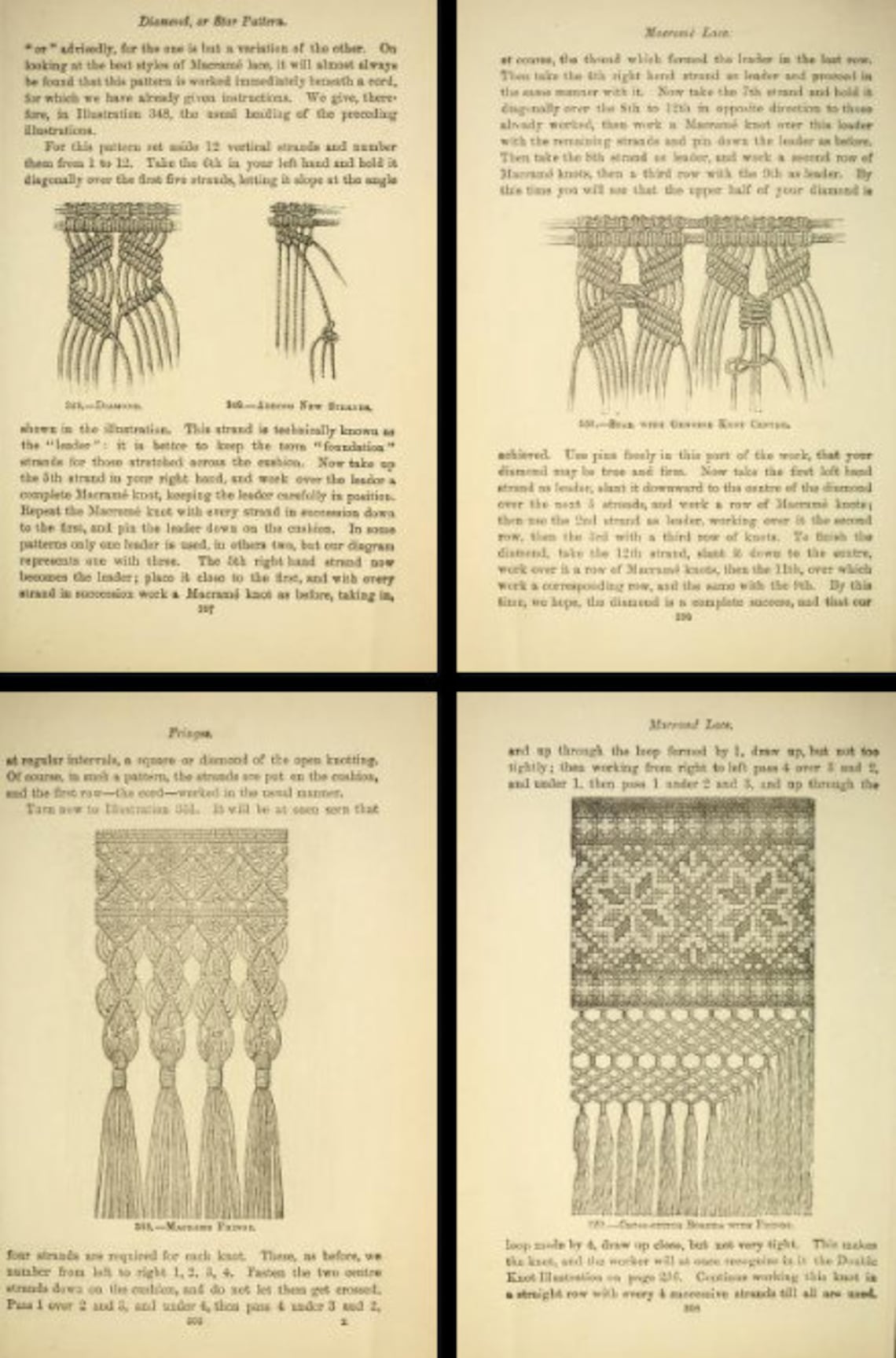 Rare Illustrated Macrame Pattern Book Weaving Designs Macrame - Etsy