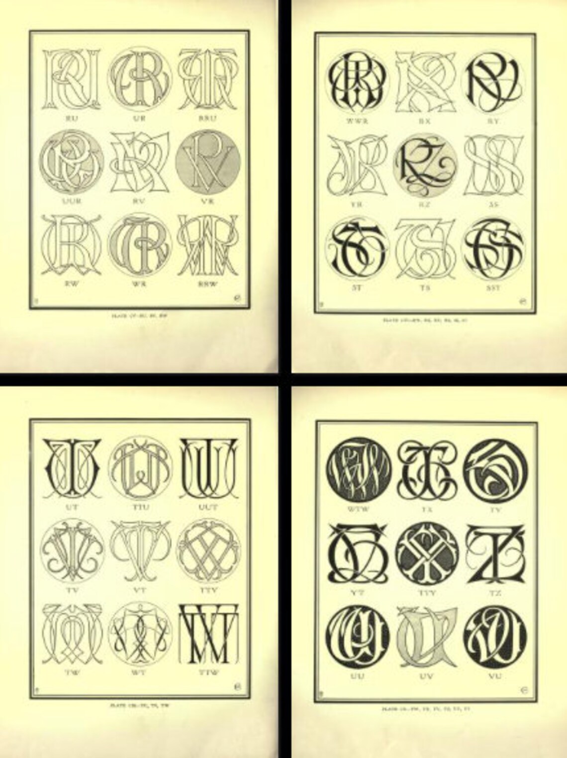 1200 MONOGRAMS & CIPHERS Vintage Illustrated Designs for - Etsy
