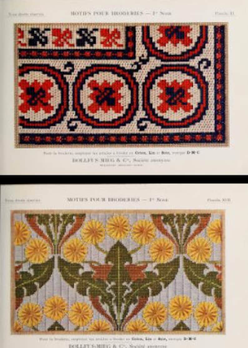 French Embroidery Motifs: Vintage Designs & Patterns (PDF) - Etsy