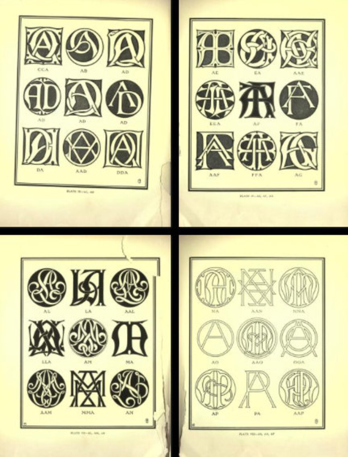 1200 MONOGRAMS & CIPHERS Vintage Illustrated Designs for - Etsy