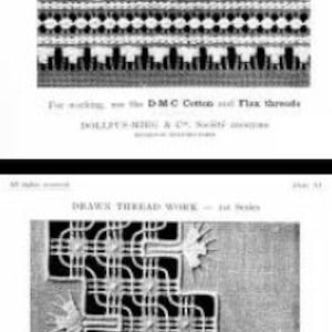 DRAWN THREAD WORK Embroidery Patterns Designs Stitches Hardanger Punto ...