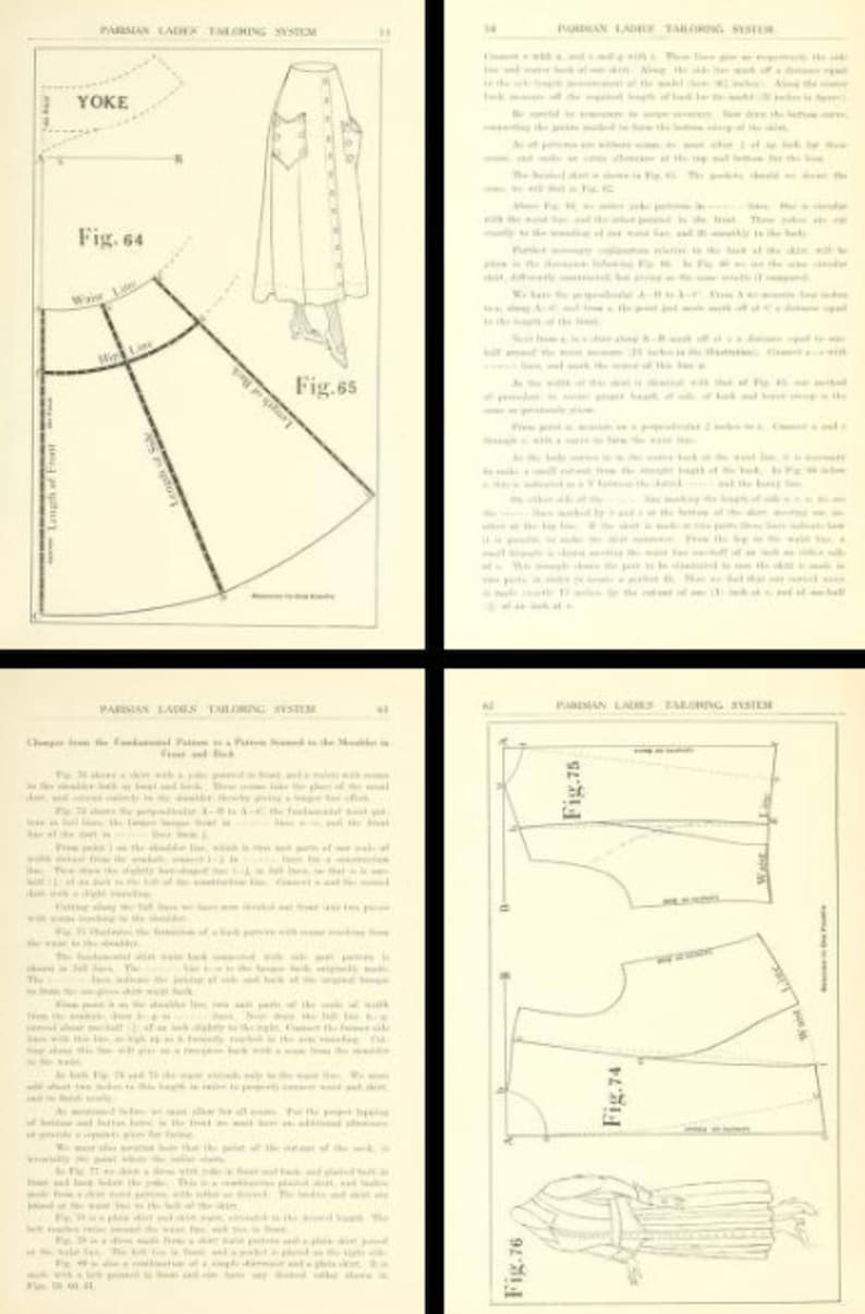 1920s Tailoring System: Vintage Dress Patterns, Art Deco Fashion (PDF ...
