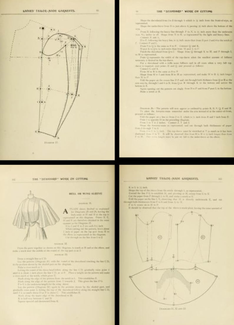 VICTORIAN DRESS PATTERN Cutting Illustrated Sewing Book for - Etsy