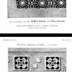 DRAWN THREAD WORK Embroidery Patterns Designs Stitches Hardanger Punto ...