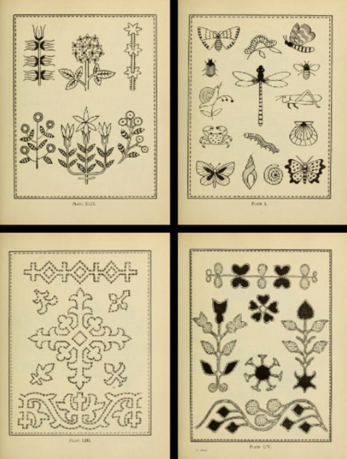 500 Botanical Embroidery Patterns: Vintage Design Book (PDF Download ...