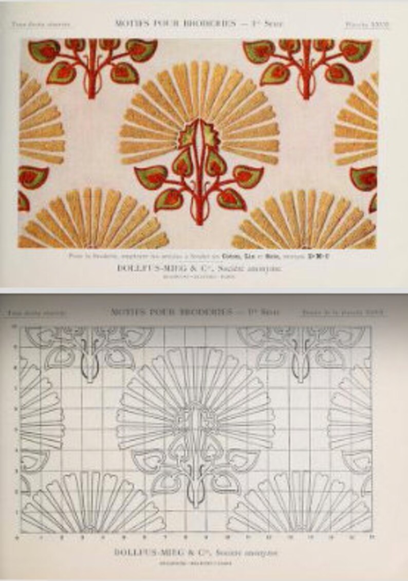 French Embroidery Motifs: Vintage Designs & Patterns (PDF) - Etsy