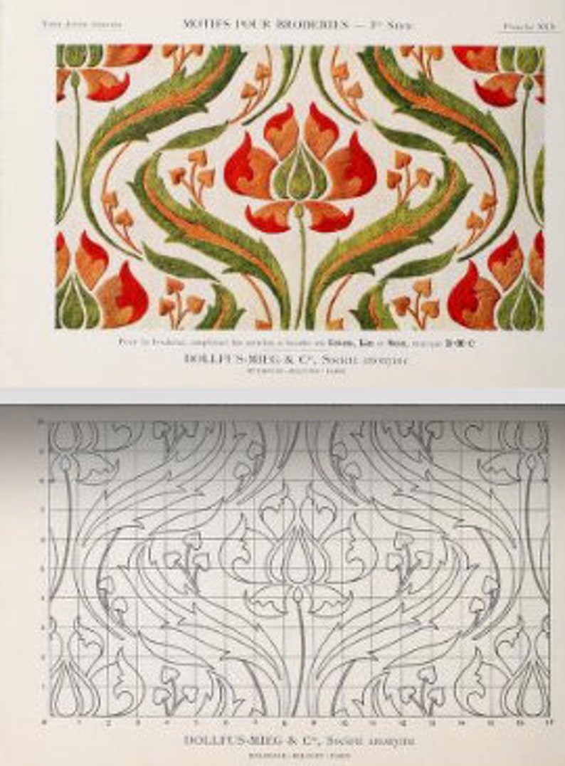 French Embroidery Motifs: Vintage Designs & Patterns (PDF) - Etsy