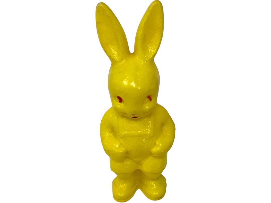 Vintage Knickerbocker Rabbit Rattle Easter Bunny Yellow Plastic - Etsy