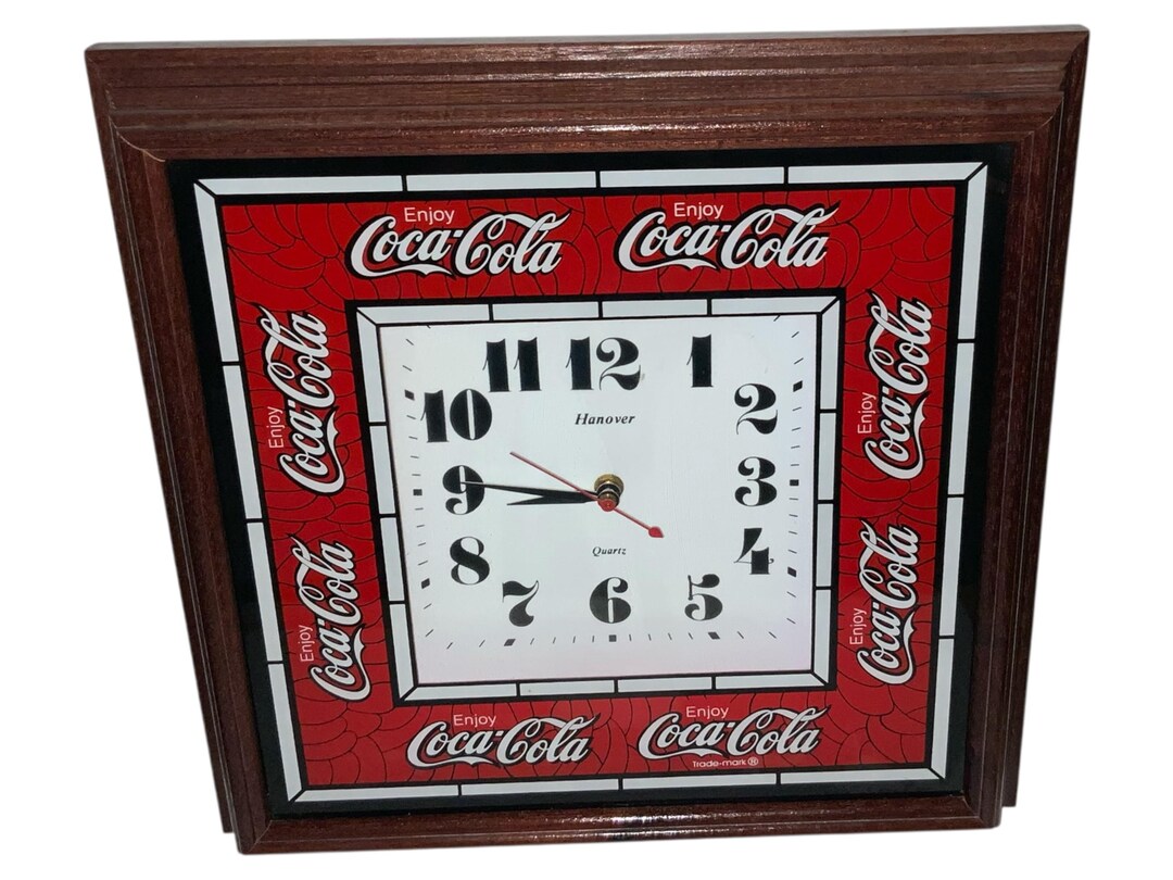 RESERVED Vintage 1990’s Coca Cola Coke Advertising Wall Clock Battery ...