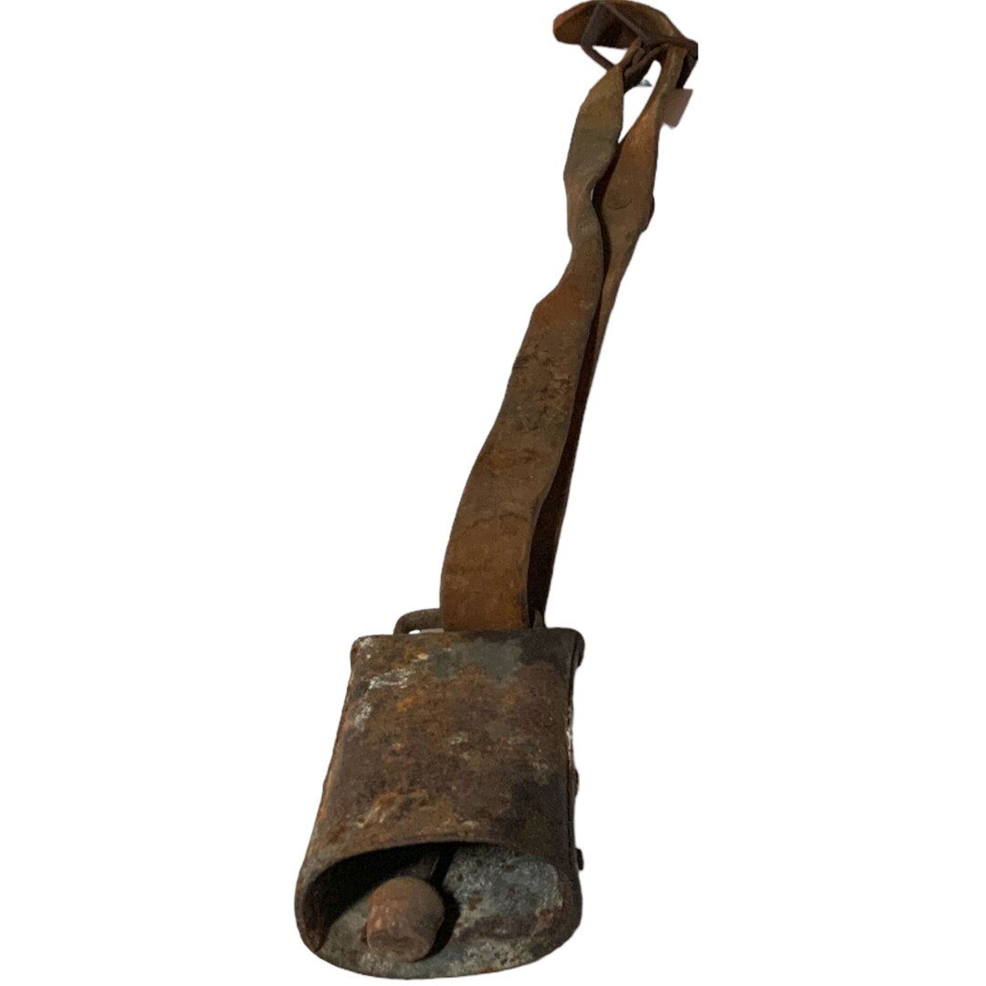 Vintage Cow Bell on Leather Collar Strap - Etsy