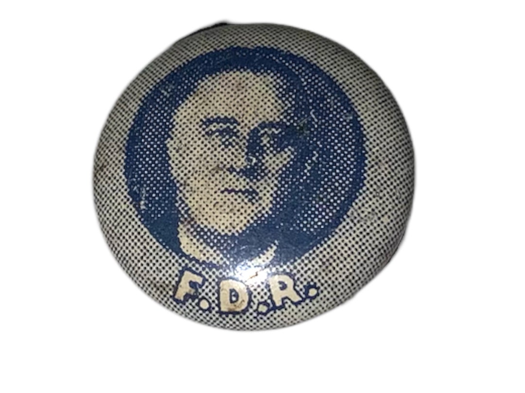 Vintage Franklin D. Roosevelt Political Button Presidential Campaign ...
