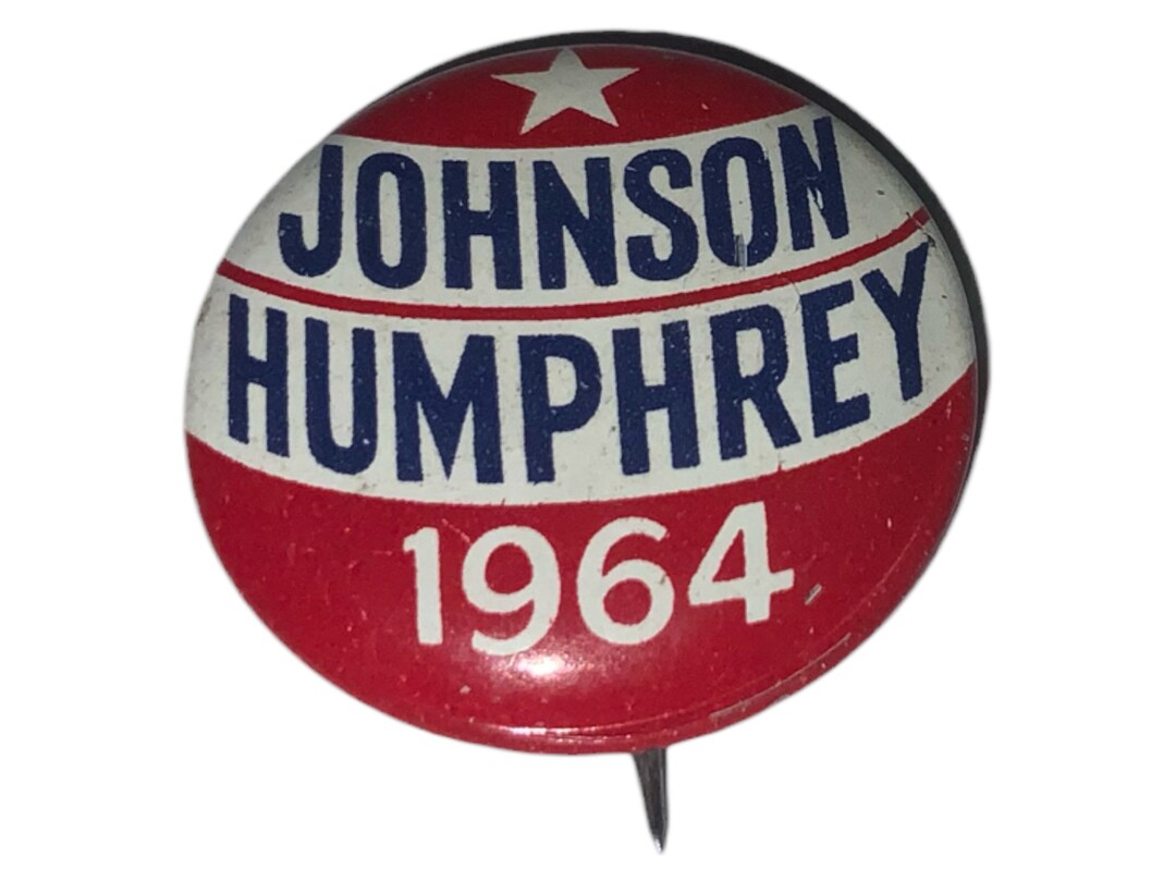 Vintage Lyndon Johnson Humphrey for President Presidential Campaign ...