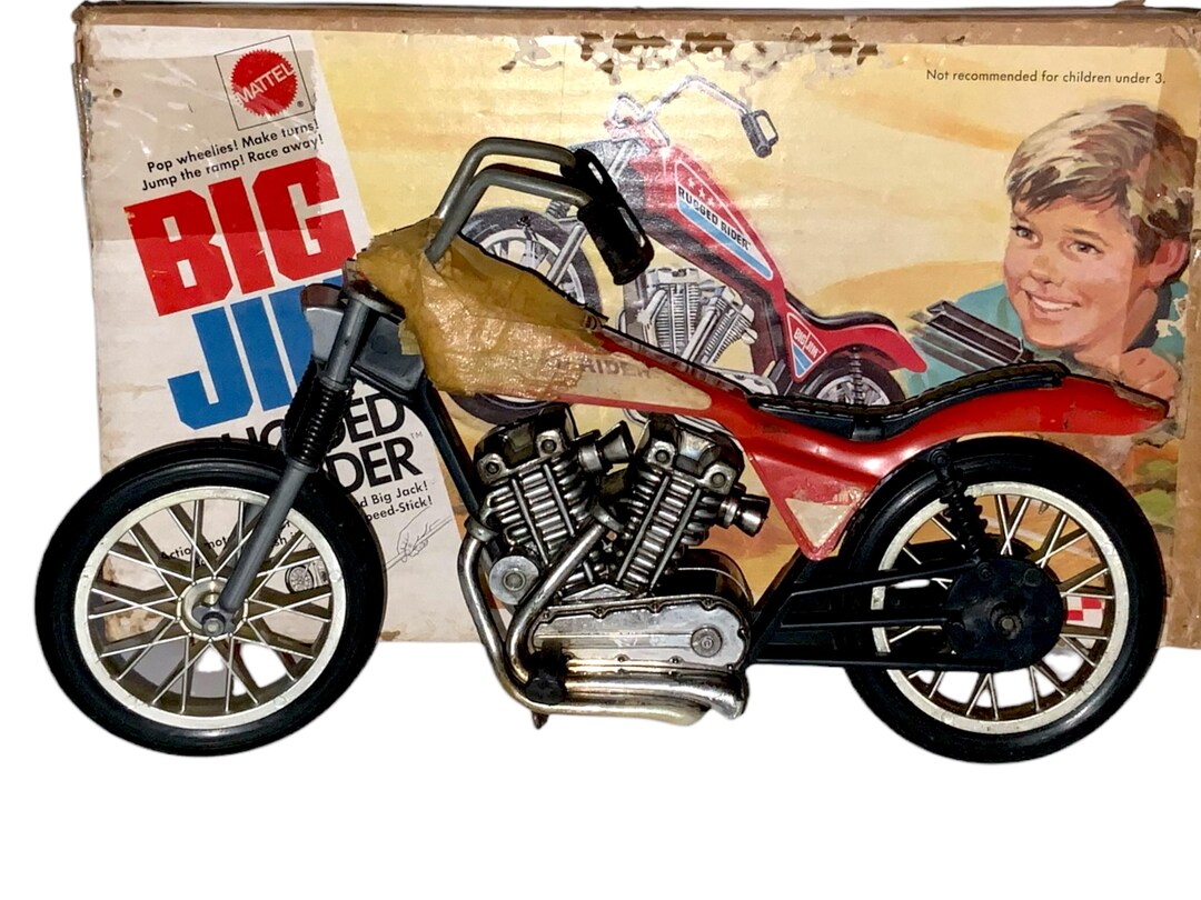 RARE Vintage 1972 Mattel Big Jim Action Figure Rugged Rider Motorcycle ...