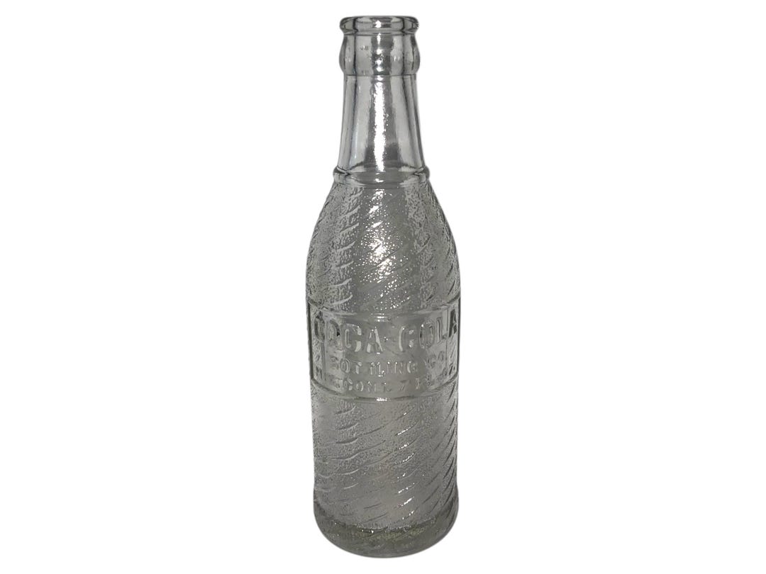 Antique RARE Embossed Coca Cola Coke Bottle Martinsville VA Spiral ...