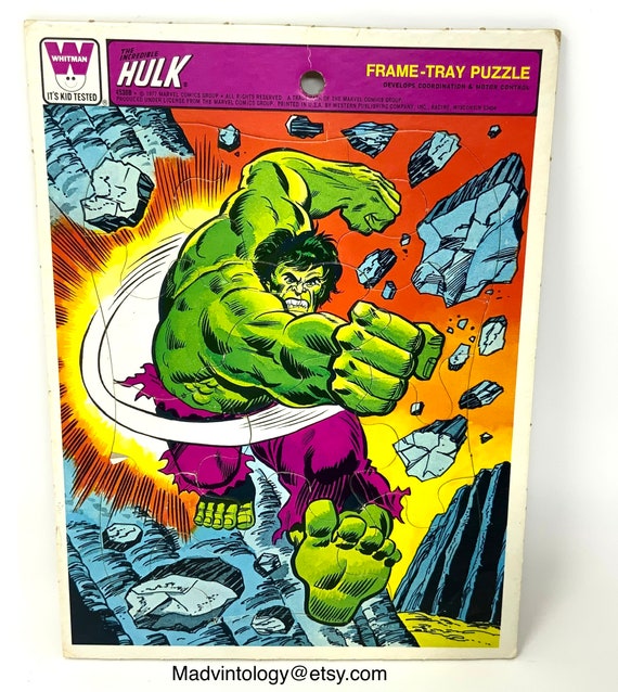 Vintage 1977 the Incredible Hulk Whitman Puzzle TV Series | Etsy