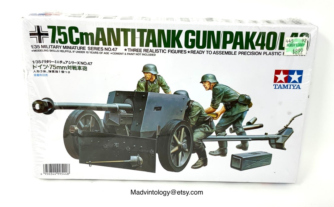 Vintage 1985 7.5cm Anti Tank Gun Pak40 L46 Military Series - Etsy