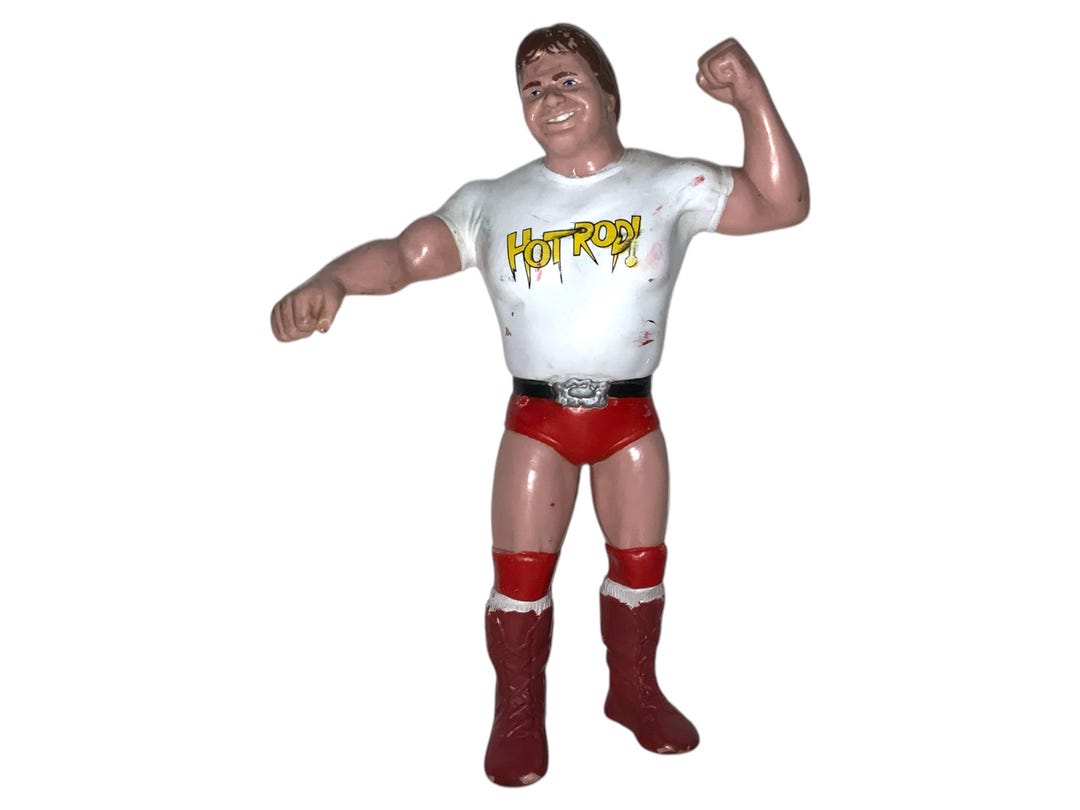 Vintage WWF Wrestler Hot Rod Rowdy Roddy Piper LJN Rubber Action Figure ...
