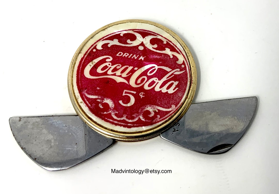 Vintage Antique Drink Coca Cola Cigar Cutter Advertising Pocket Knife ...