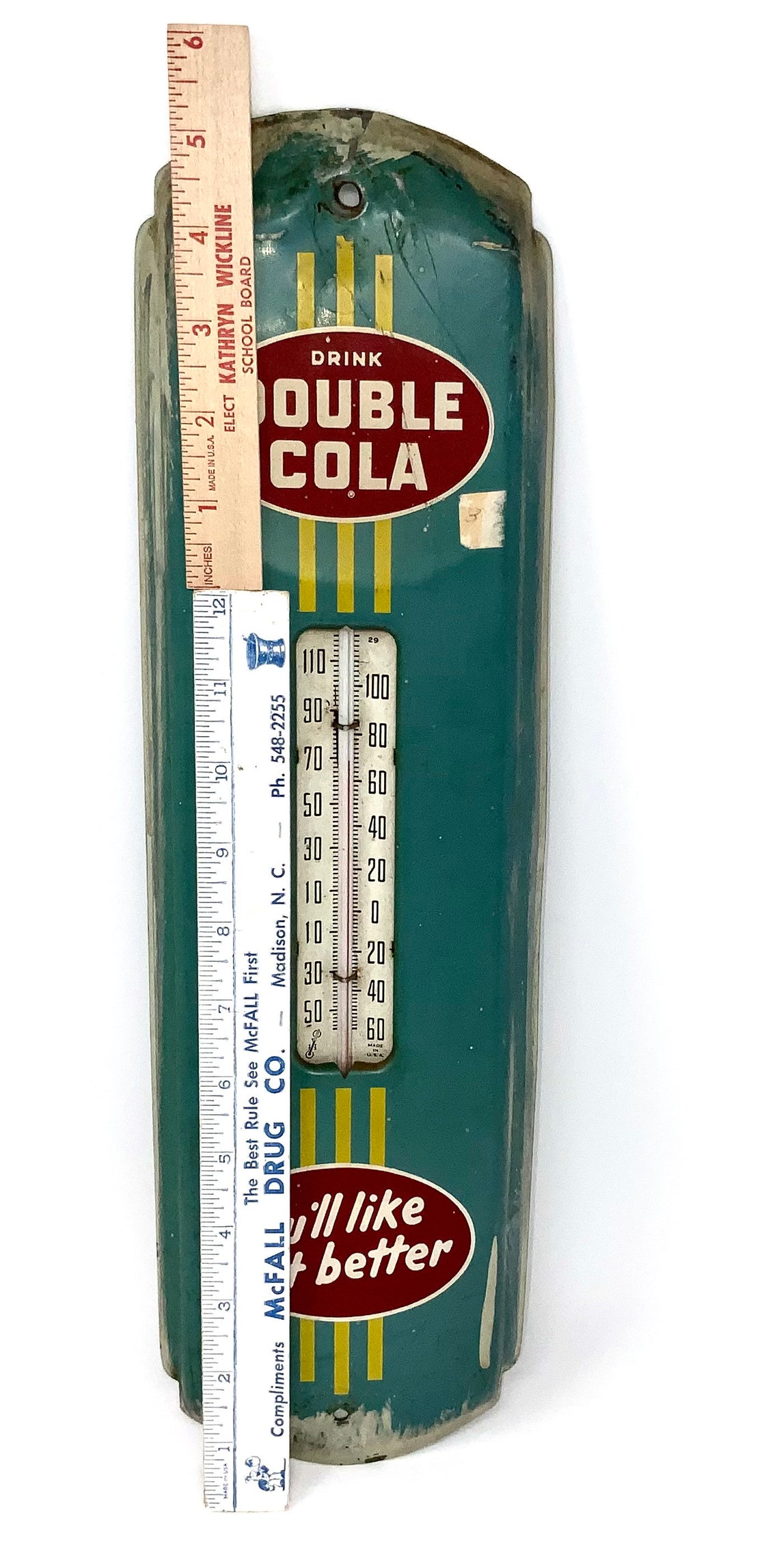 Antique Double Cola Youll Like It Better Thermometer - Etsy