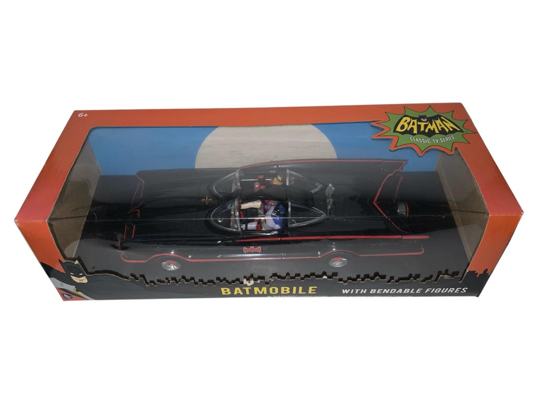 Vintage Classic 66’ Batmobile TV Series With Bendable Batman and Robin ...