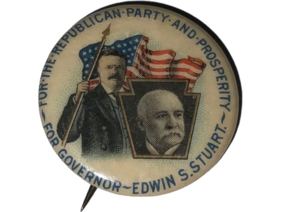 Antique 1906 Teddy Theodore Roosevelt Edwin Stewart G… - Gem