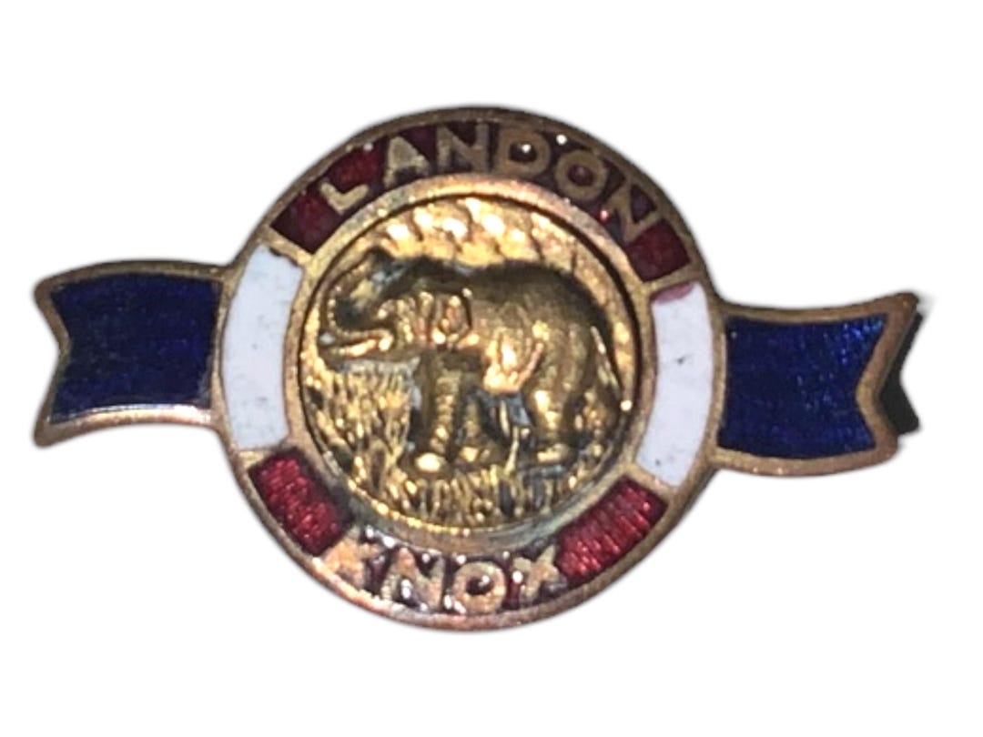 Vintage Alf Landon Knox GOP Republican Candidate Political Button ...