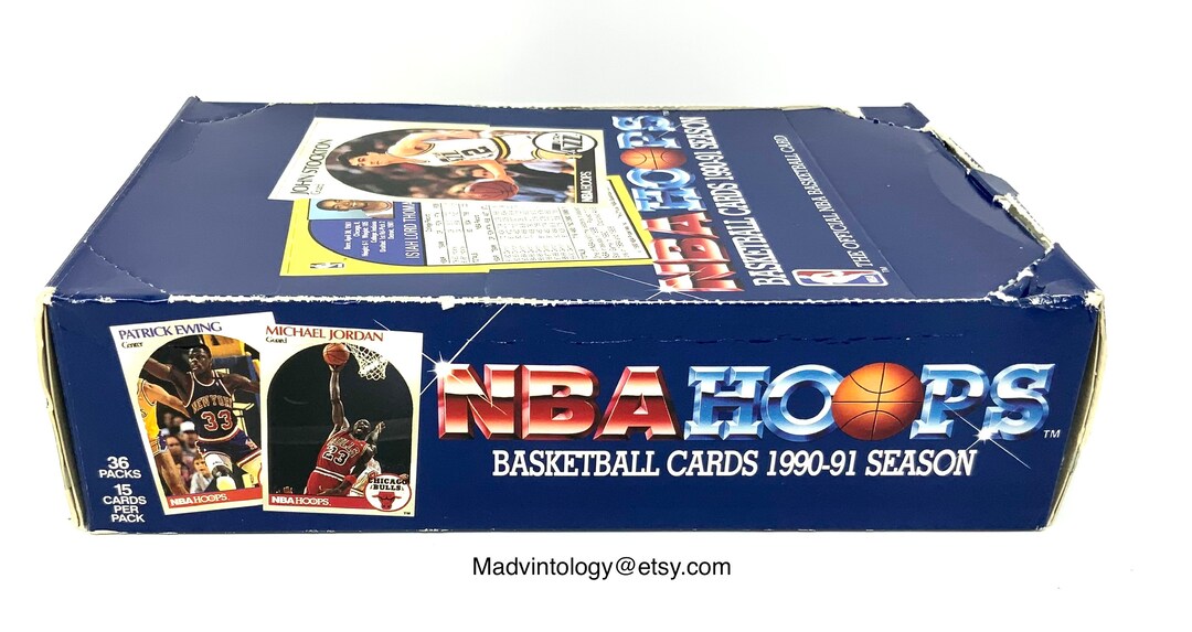 1990-91 NBA Hoops Series 1 Basketball Cards Almost Full Box Vintage ...