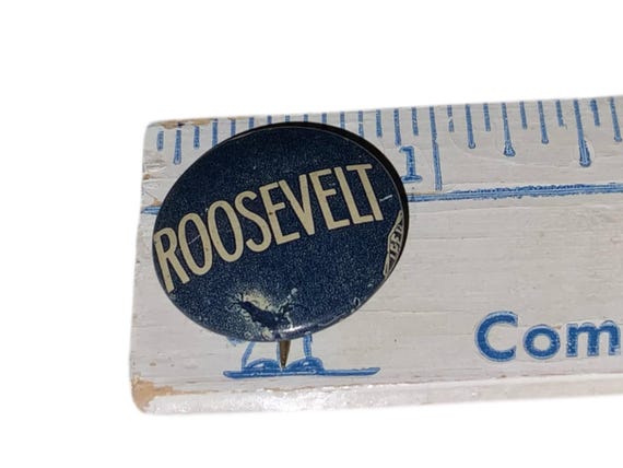Vintage Roosevelt Presidential Campaign Pinback Butto… - Gem