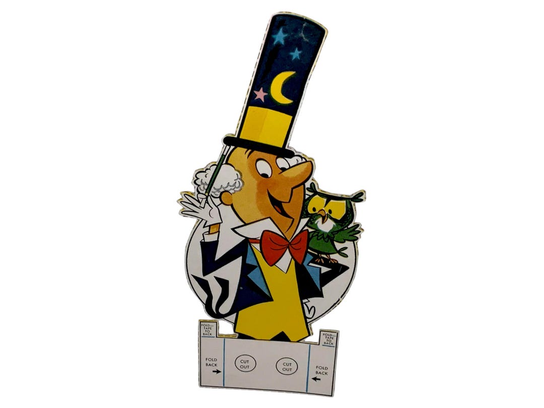 Vintage the Wizard of Oats Cereal Box Advertising Cardboard Toy ...