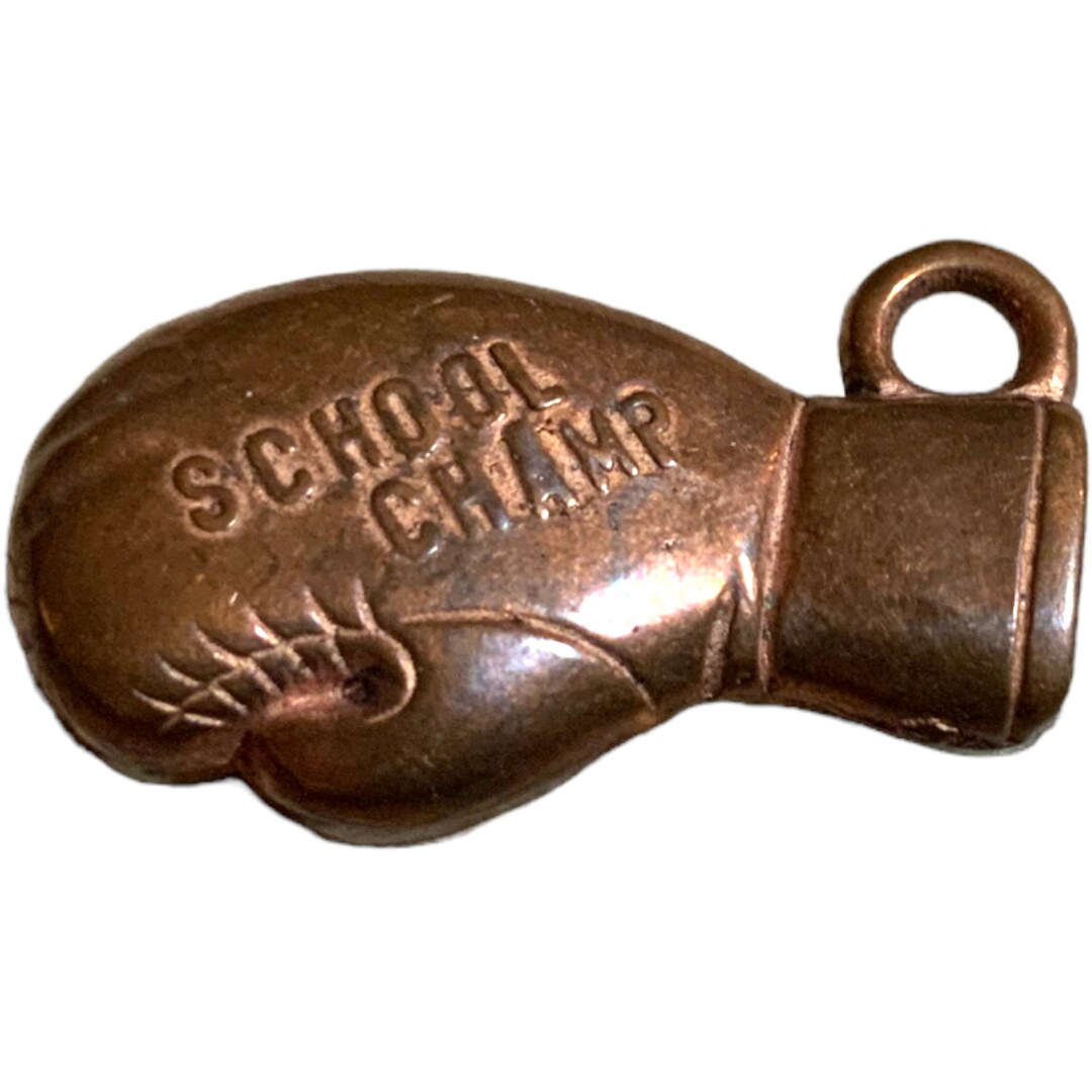 Vintage Boxing Glove School Champ Boxer Champ Charm Necklace Bracelet ...
