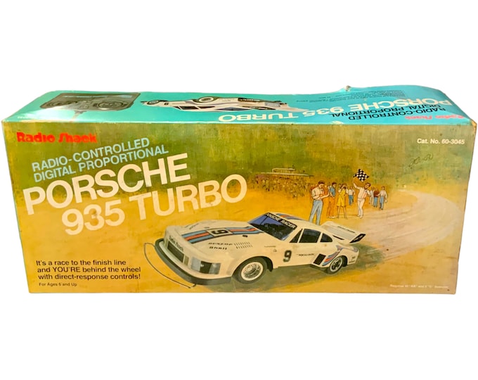 Vintage Porsche 935 Turbo Radio Shack Tandy Remote Control Race Car in ...