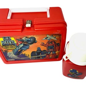 Go Bots Mighty Robots Lunchbox Vintage 1984 Lunch Box and Thermos Tonka ...
