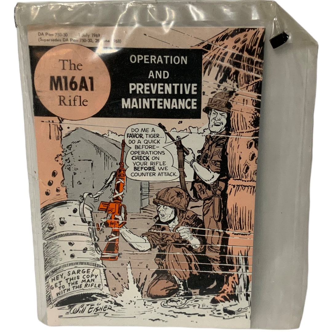 Vintage 1969 M16A1 Rifle Operation & Preventive Maintenance Manual Book ...