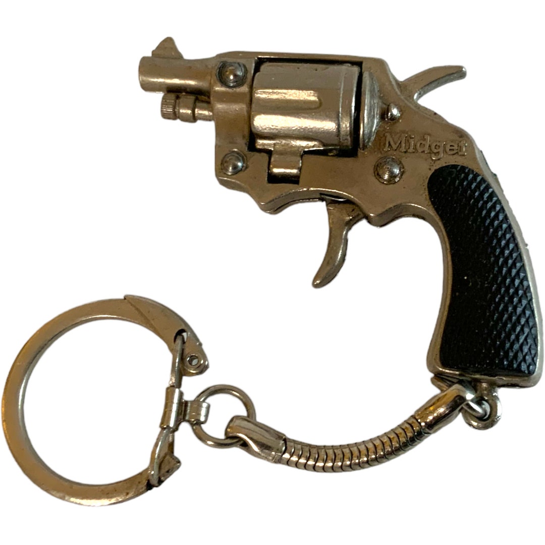 Vintage Midget Miniature Revolver Hand Gun Keychain Keyring - Etsy