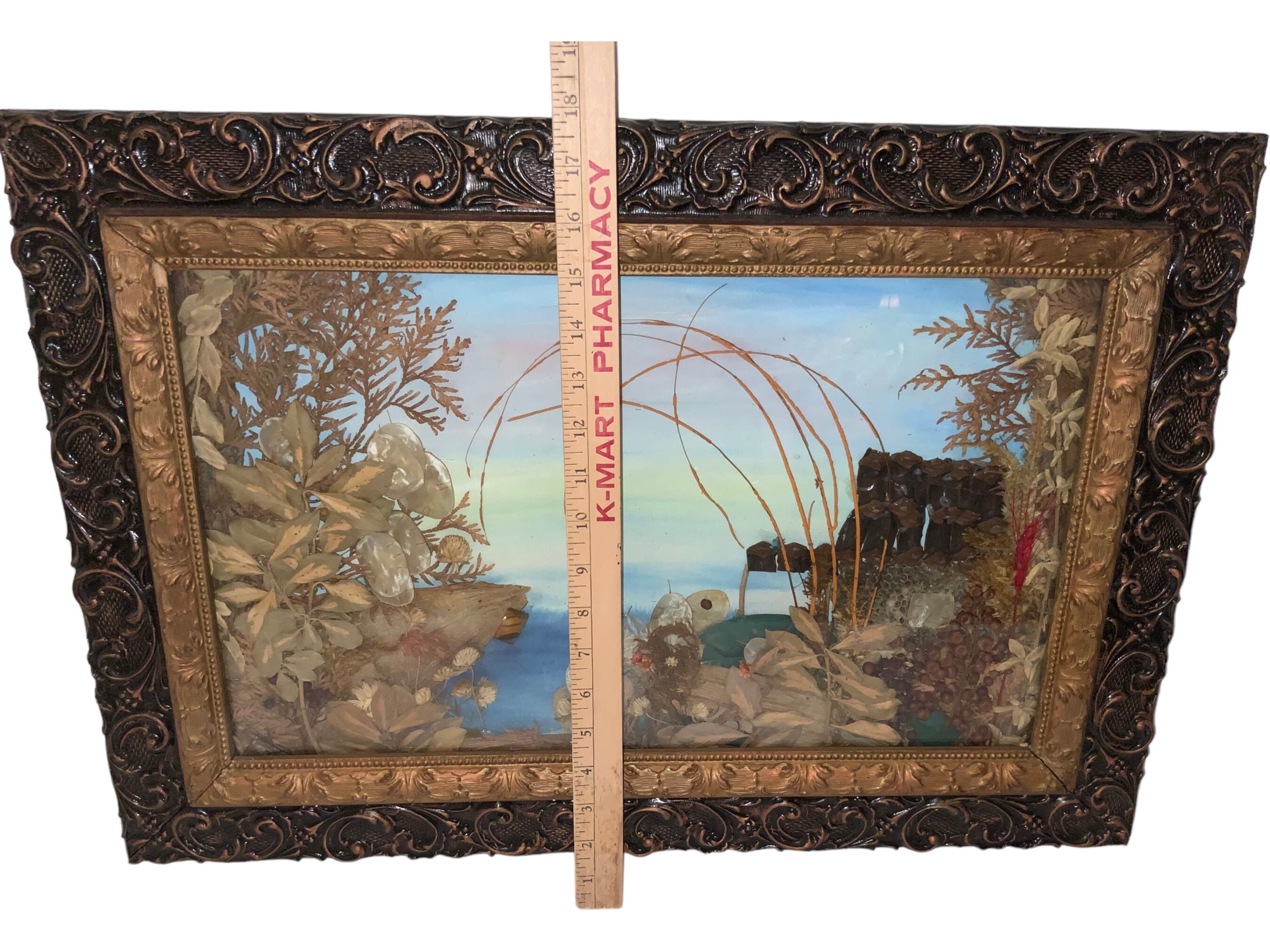 Rare Victorian Natural Nature Art Items Wall Hanging Picture Bee Hive ...
