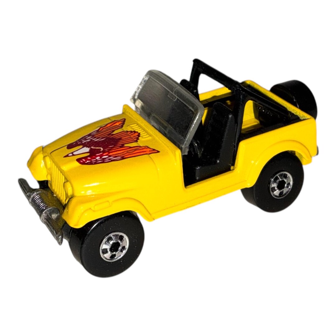 Vintage 1981 Jeep CJ-7 Toy Car Diecast Mattel Hot Wheels Yellow Eagle ...