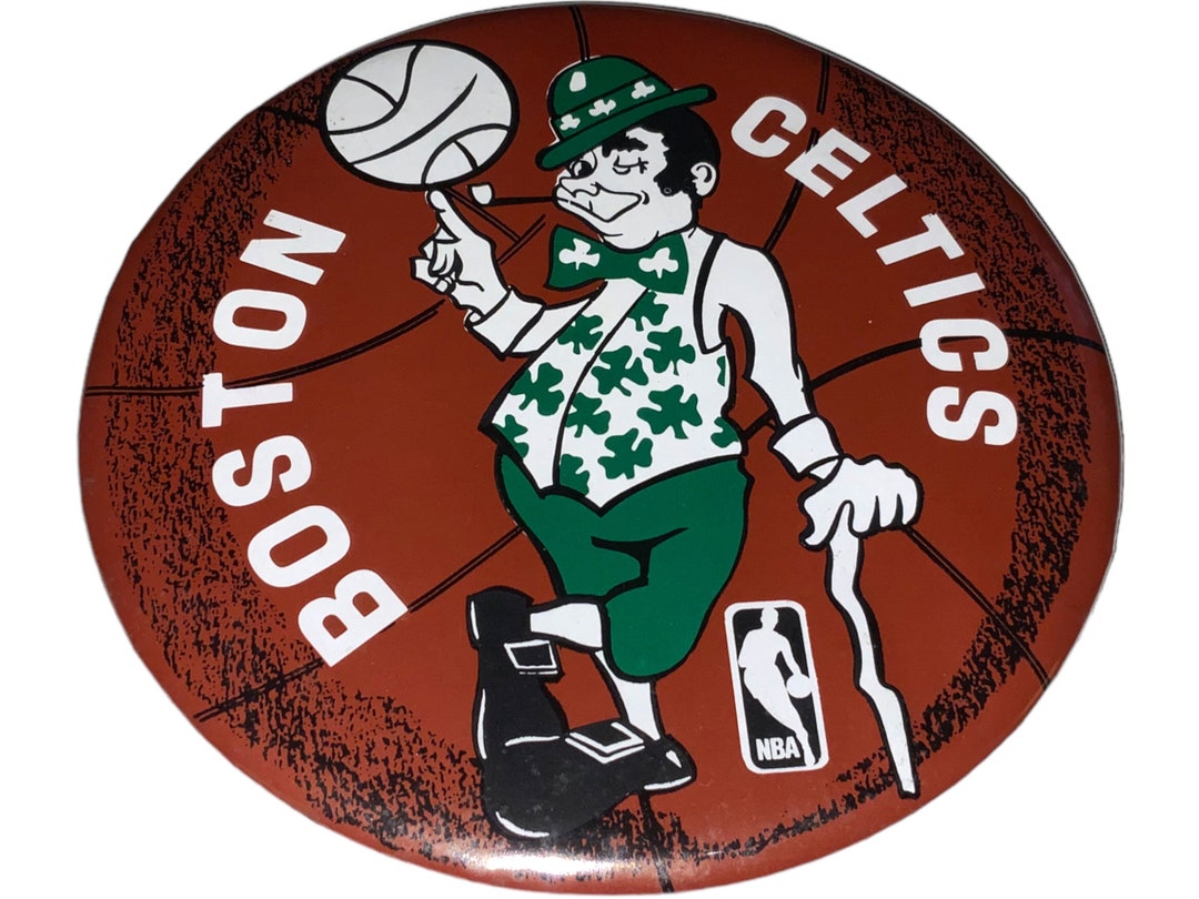 Vintage Boston Celtics NBA Basketball Pinback Button Badge Pin 1970’s ...