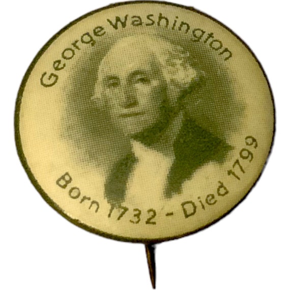 Antique George Washington Presidential Campaign Pinba… - Gem