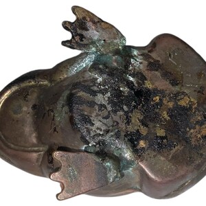 Vintage Copper Frog Figure Figurines Ornaments Statue Statue Desk ...