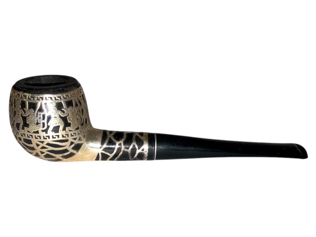 Vintage Medico Tobacco Smoking Pipe Briar Wood With Sterling Silver ...