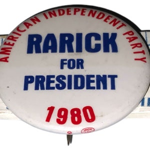 Vintage 1980 John Rarick for President Presidential Hopeful American ...
