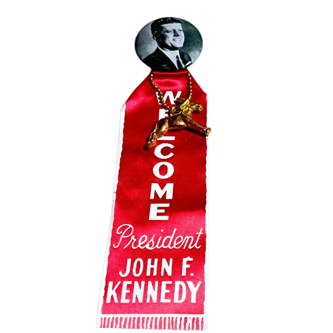 Vintage 1960s Welcome President John F. Kennedy Presidential Campaign ...