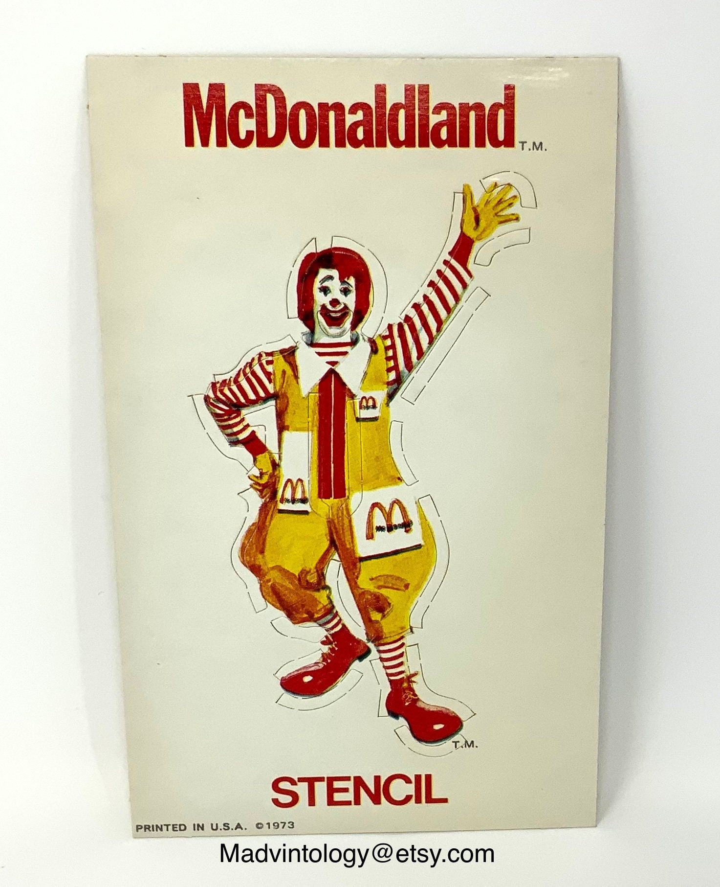 Ronald Mcdonald Face Stencil