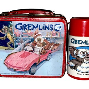 Vintage Gremlins Metal Lunchbox and Thermos 1984 Lunch Box Set Movie ...