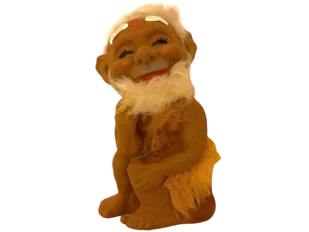 Cave Man Troll Doll Figure Made in Japan by SARCO Vintage 1969 Mini Zoo ...